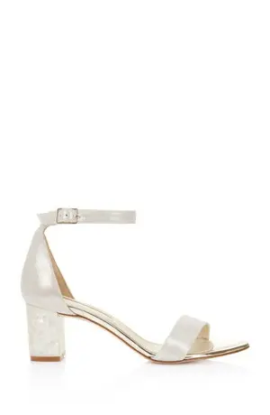 FREYA ROSE Martene Midi Ankle Strap Pearl Heel Sandal