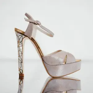 FREYA ROSE Rose In Bloom Pearl Heel Sandal - Taupe