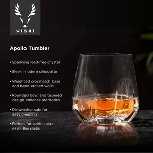 VISKI Apollo Crystal Whiskey Tumbler