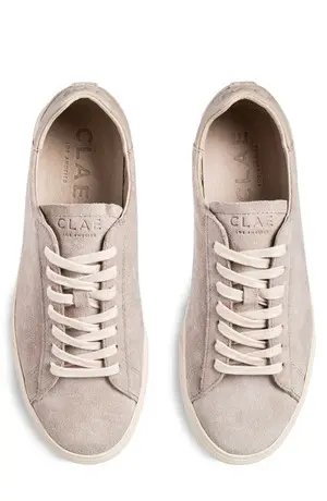 Clae Bradley Venice Leather Sneaker - Feather Grey Suede