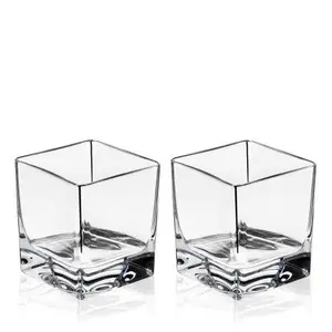VISKI Braque Crystal Rocks Glasses Set Of 2 - Clear