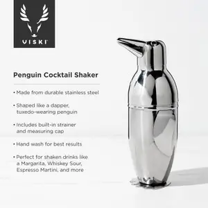 VISKI Irving Penguin Cocktail Shaker In Stainless Steel