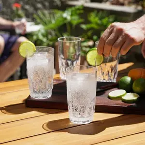 VISKI Shatterproof Acrylic Highball Tumblers Set Of 4