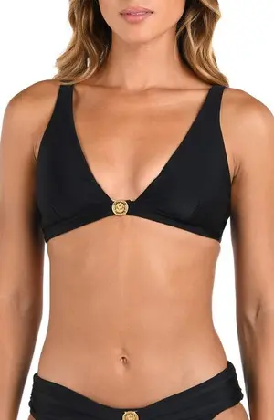 L'Agence Lexie Solids Bikini Top - Black
