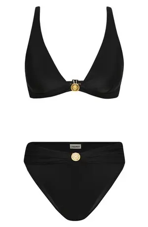L'Agence Lexie Solids Bikini Top - Black