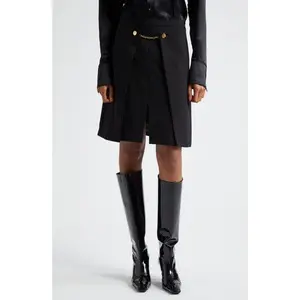 GANNI Chain Detail Twill Skirt