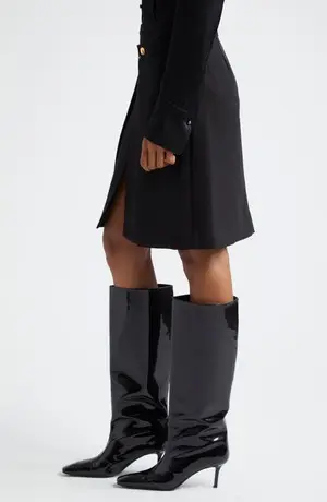 GANNI Chain Detail Twill Skirt