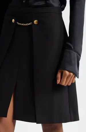 GANNI Chain Detail Twill Skirt