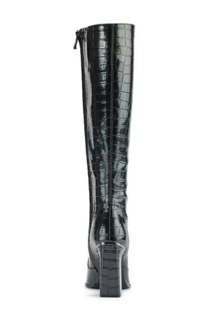 Dkny Shamira Croc Embossed Knee High Boots