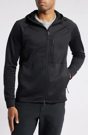 Fjallraven Abisko Grid Fleece Hoodie - Black
