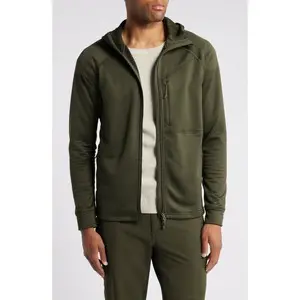Fjallraven Abisko Grid Fleece Hoodie - Deep Forest