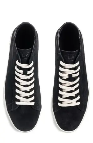 Clae Bradley Mid-top Leather Sneakers - Black Suede