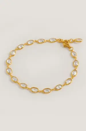 FREYA ROSE Oval Crystal Framed Bracelet