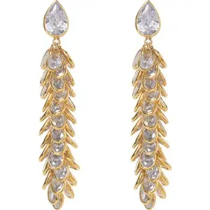 FREYA ROSE Crystal Drop Earrings - Gold