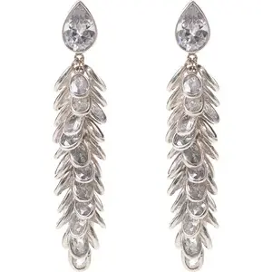 FREYA ROSE Crystal Drop Earrings - Silver