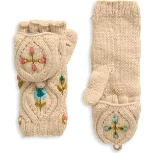 FRENCH KNOT Tilly Convertible Mittens - Natural