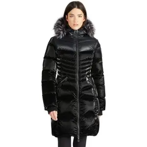 Pajar Faye Quilted Puffer With Detachable Hood And Faux Fur Trim - Black