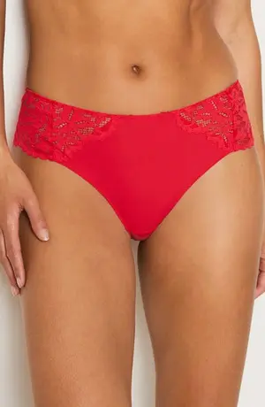 ETAM Lengende Lace Trim Panties Red
