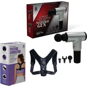 PURSONIC Ultimate Pain Relief And Posture Support Bundle - Black