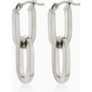 ORADINA 14k Gold Shift Drop Earrings - White Gold
