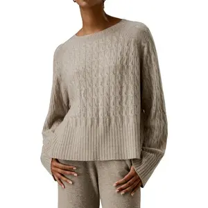 Lilysilk Baby Cashmere Cable-knit Sweater - Camel