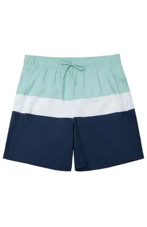 ROKKA&ROLLA All-day Comfort Mesh-lined Swim Trunks - Ice Cold Blue