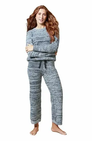 SOFTIES Marshmallow Crew Neck Lounge Set - Heather Black