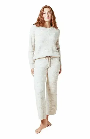 SOFTIES Softies Marshmallow Crew Neck Lounge Set Heather Coco