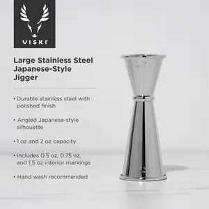 VISKI Large Japanese Style Jigger