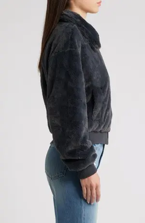 THREAD & SUPPLY Faux Fur Trucker Jacket