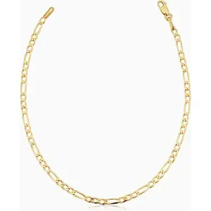 ORADINA 10k Gold Florentine Figaro Petite Anklet - Yellow Gold