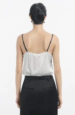 Co Lace Trimmed Silk Camisole