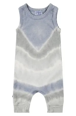 PAIGELAUREN Tie Dye Tank Romper - Gray