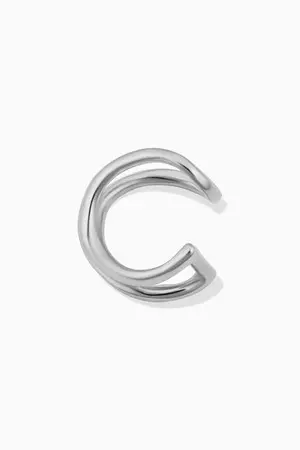 ORADINA 14k Gold West Side Ear Cuff - White Gold