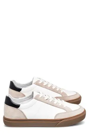 Clae Monroe Venice Leather Sneakers - White Feather Grey Dark Gum