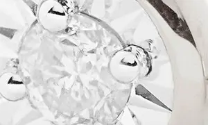 Monica Vinader Diamond Solitaire Stud Earrings - Silver