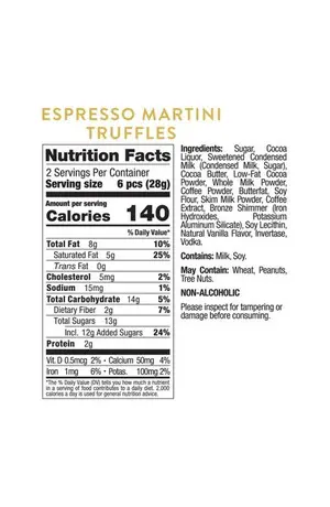 SUGARFINA Espresso Martini Truffles Set Of 4 Candy Cubes