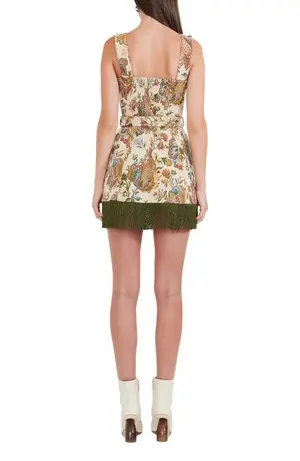 EDDY Sarah Bird Mini Dress - Rainbow Floral Jacquard