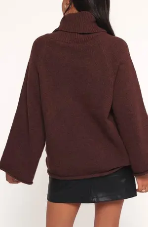 PETAL & PUP Bindy Oversize Turtleneck Sweater