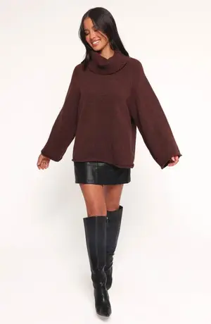 PETAL & PUP Bindy Oversize Turtleneck Sweater