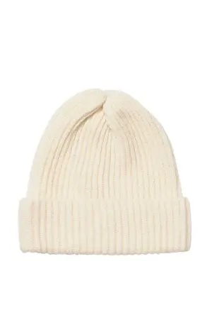HYER GOODS HYER GOODS Upcycled Cashmere Rib Beanie Cream