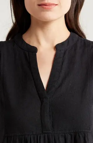 Elan Tiered Cotton-blend Dress - Black