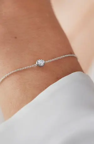 Monica Vinader Diamond Solitaire Pendant Bracelet