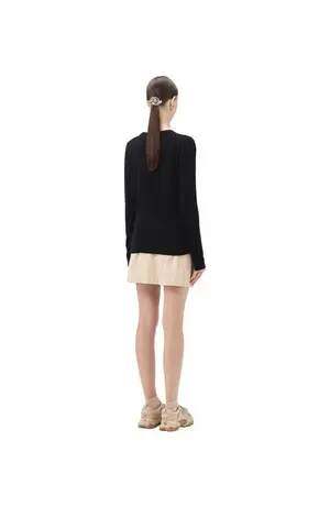 GOBI MONGOLIAN CASHMERE Essential Cashmere V-neck Sweater - Black