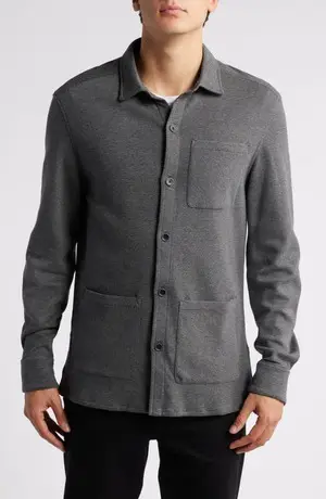 Robert Barakett Lockhead Cotton Blend Knit Overshirt