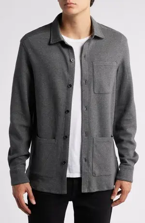 Robert Barakett Lockhead Cotton Blend Knit Overshirt