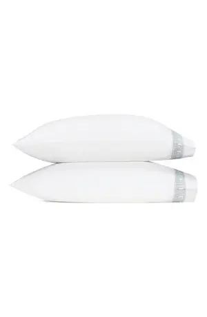 MATOUK Ophelia Set Of 2 Pillowcases - Silver