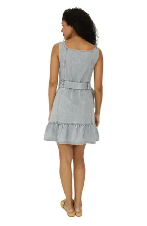 BELLE & BLOOM Reunite Denim Mini Dress - Stonewash