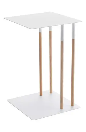 YAMAZAKI Sliding Side Table - White