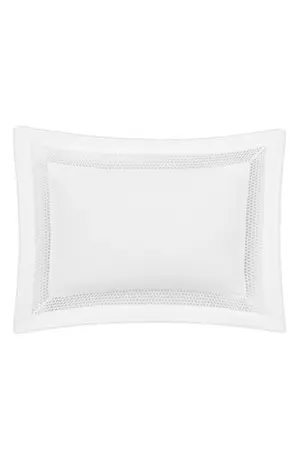 MATOUK Lace Piqué Cotton Sham - Cecily White
